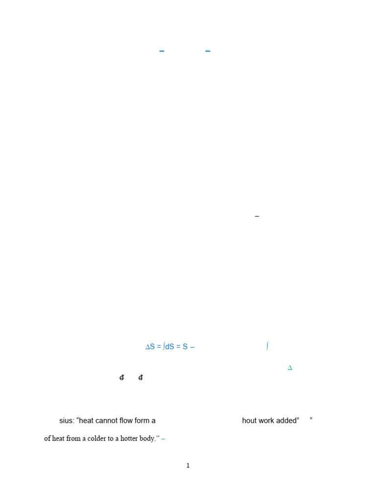 Chem 340 - Notes 6 | PDF | Heat | Second Law Of Thermodynamics
