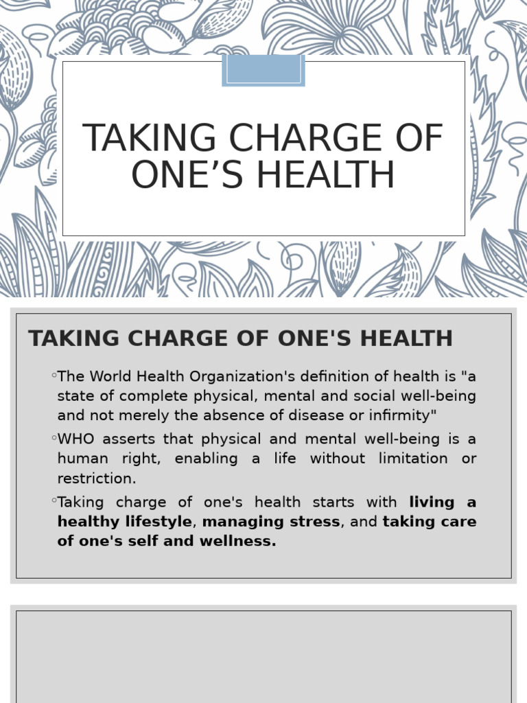 Taking Charge in Ones Health | PDF | Mindfulness | Stress (Biology)