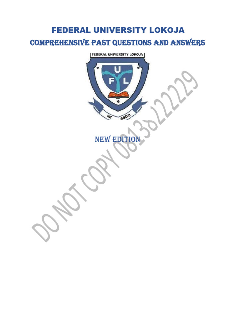 FUL Lokoja Post UTME Past Questions Guide | PDF | Gases | Chemical ...