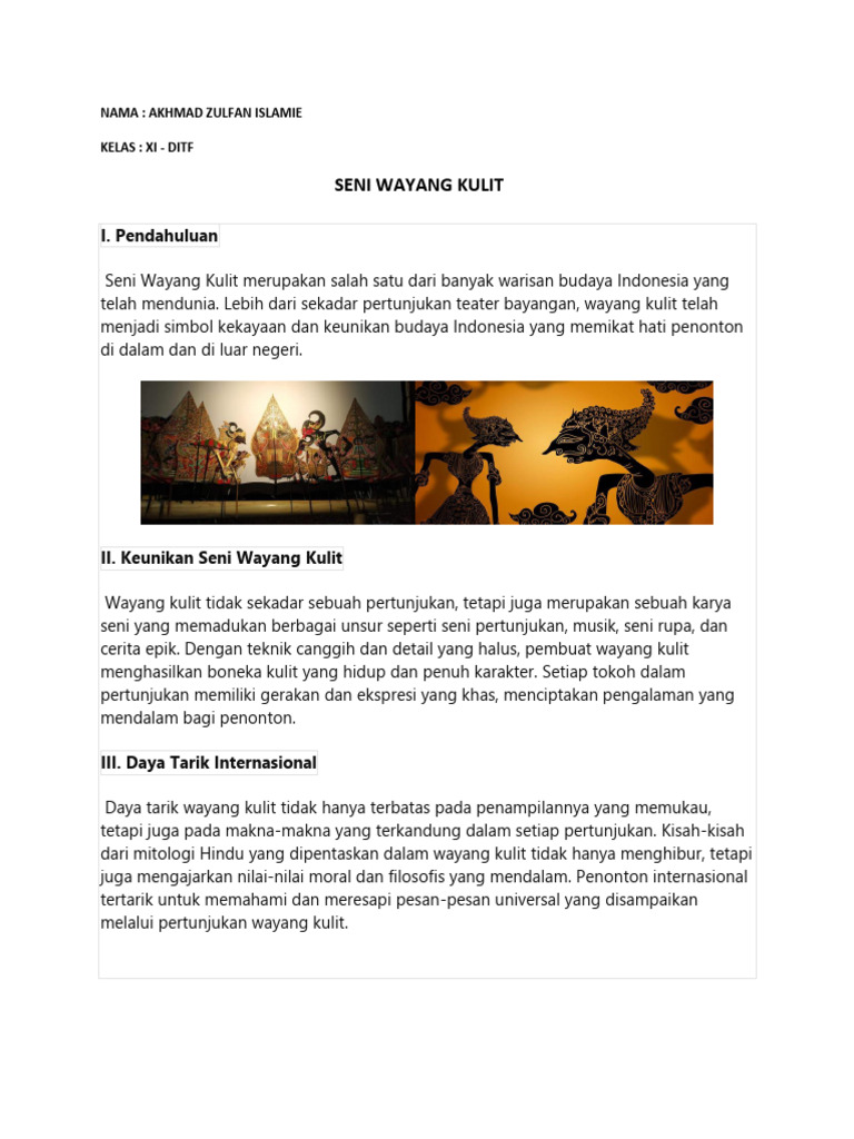 Wayang Kulit | PDF