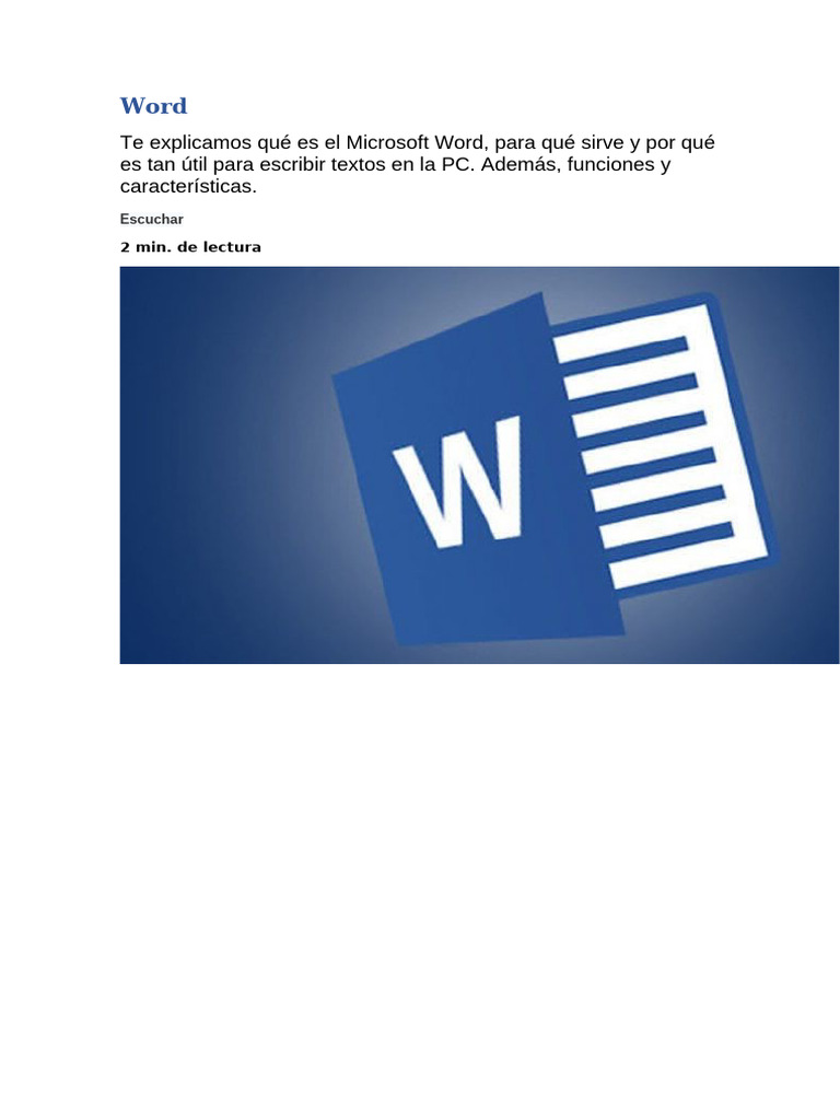 Guía sobre Microsoft Word y sus funciones | PDF
