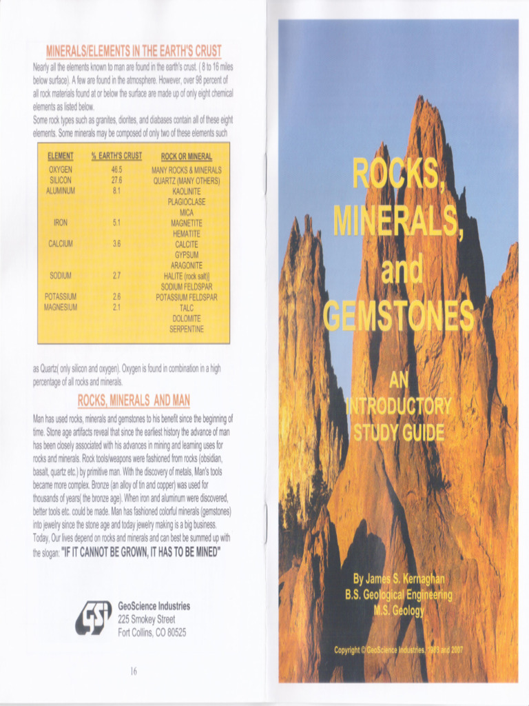 Rocks and Minerals Guide | PDF