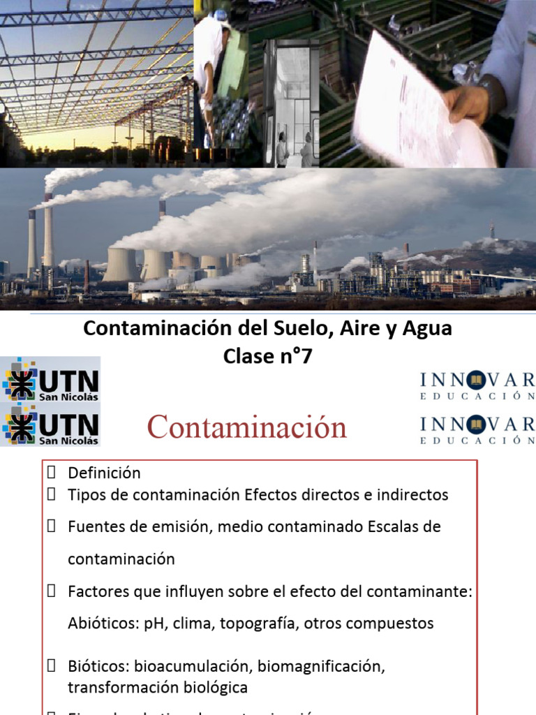 Contaminación del Suelo, Aire y Agua | PDF | Contaminación | Agua