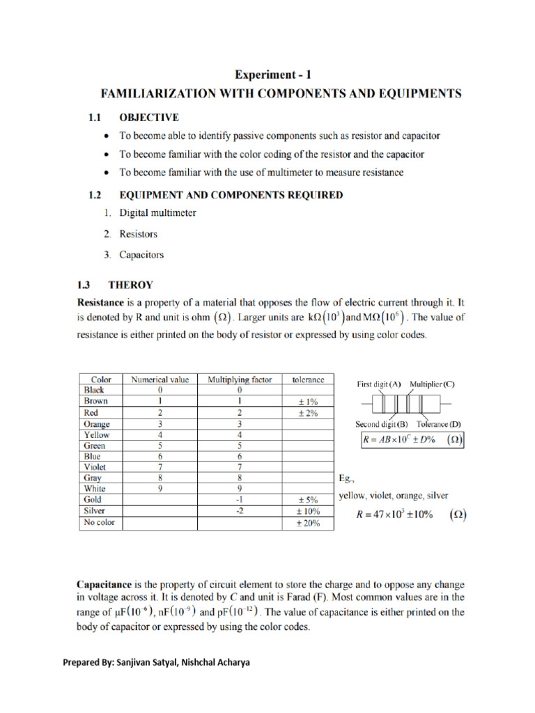 Lab Sheet 1 - Color Coding | PDF