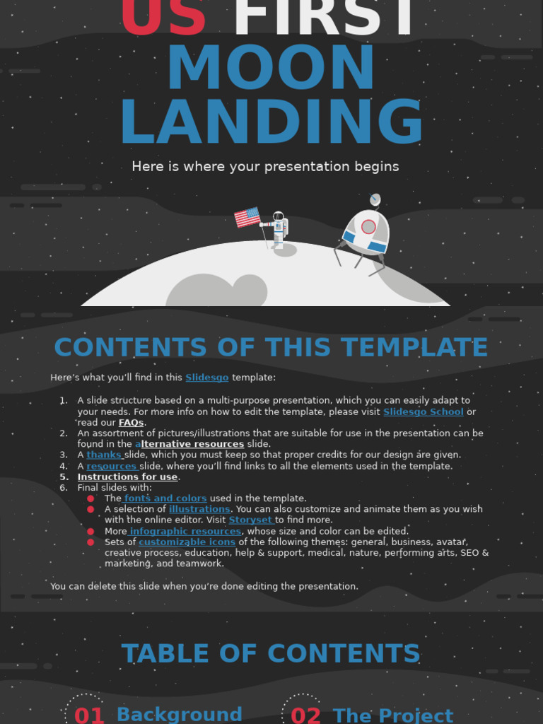 Apollo 11 Moon Landing Presentation | PDF | Planets | Apollo Program