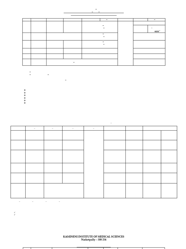 Time Table For MBBS 2021 - 2022 | PDF | Pathology | Medical Specialties