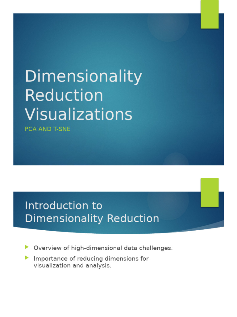Dimensionality Reduction Visualization Pdf Principal Component