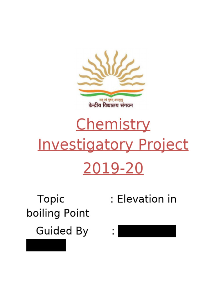 Chemistry Investigatory Project (3) | PDF | Physical Sciences | Atmosphere