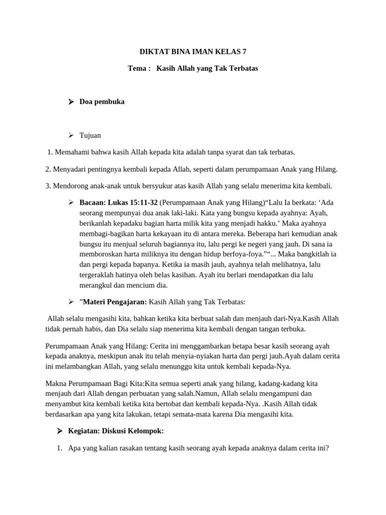 Diktat Bina Iman | PDF