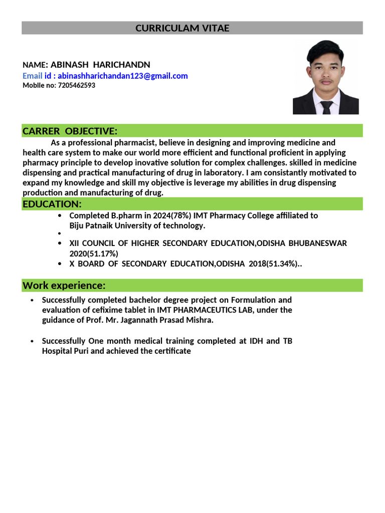 Abinash Cv | PDF