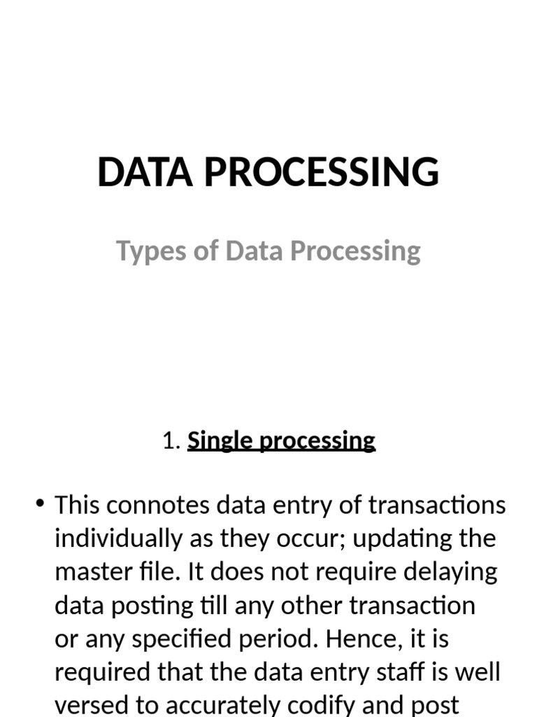 ACC 314 DATA PROCESSING Part 4b | PDF | Central Processing Unit | Data