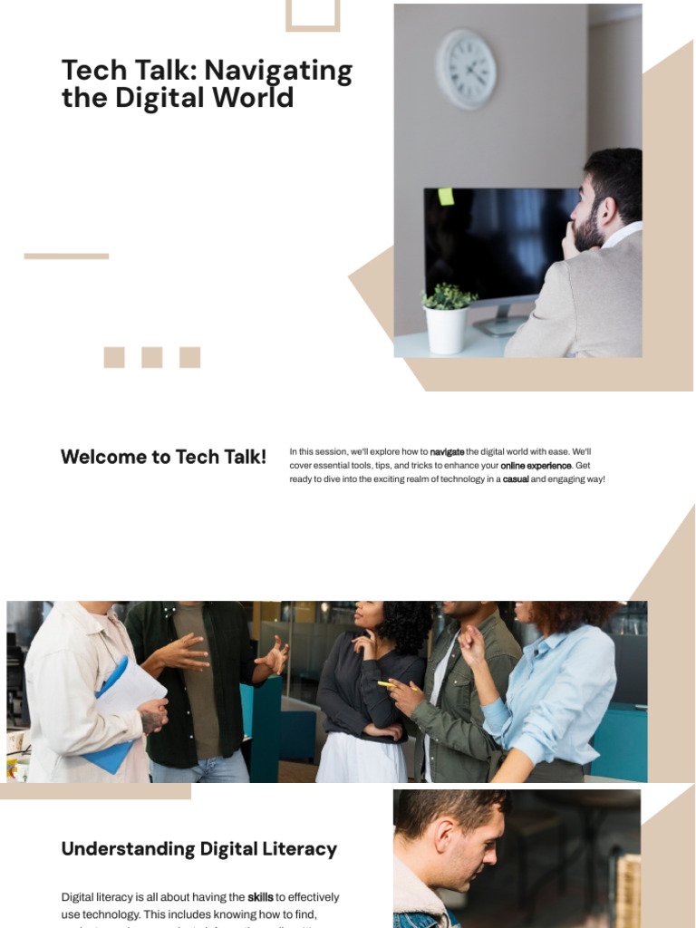 Slidesgo Tech Talk Navigating The Digital World 20250104061242ews5 | PDF