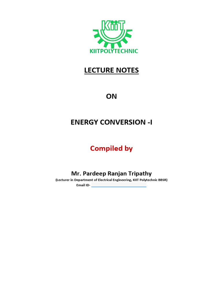 Energy Conversion | PDF | Electric Generator | Electromagnetic Induction