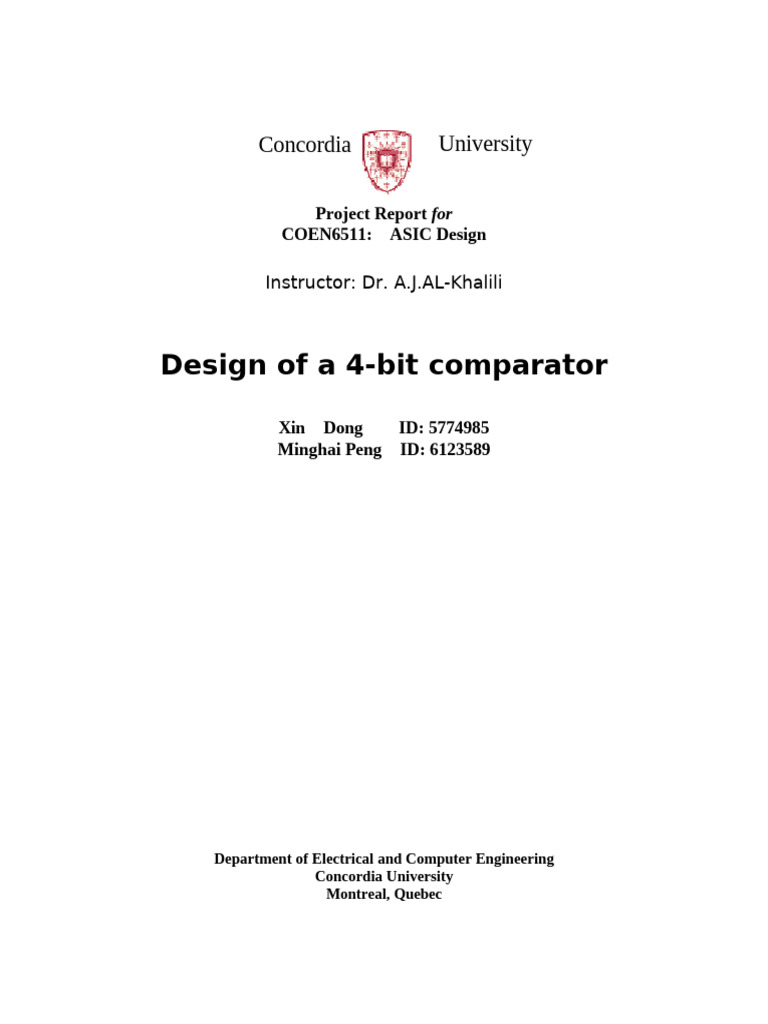 magnitude comparator (1) | PDF | Electrical Circuits | Electronic ...