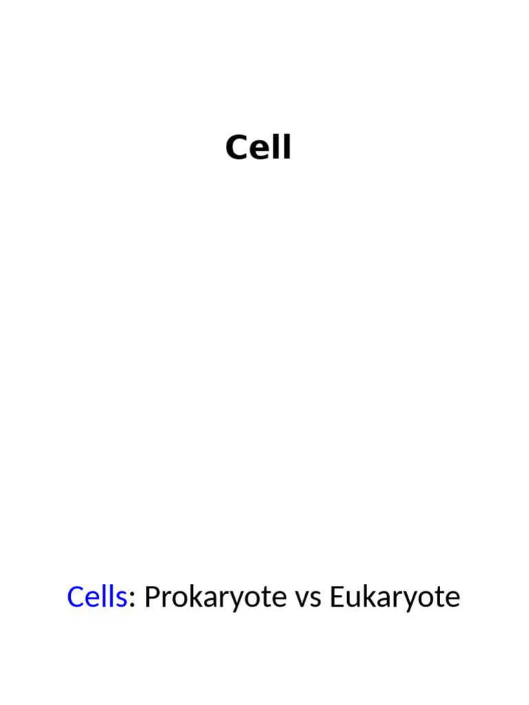Prokaryote vs Eukaryote Cells Guide | PDF | Cell (Biology ...