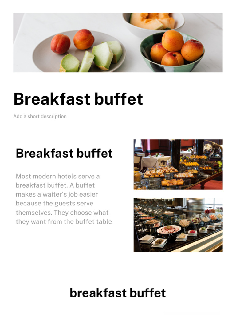 Breakfast Buffet | PDF