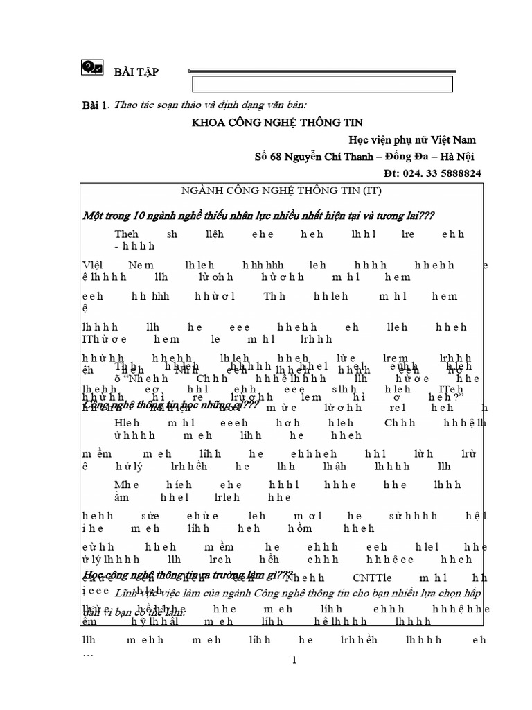bai tap chuong 3 | PDF