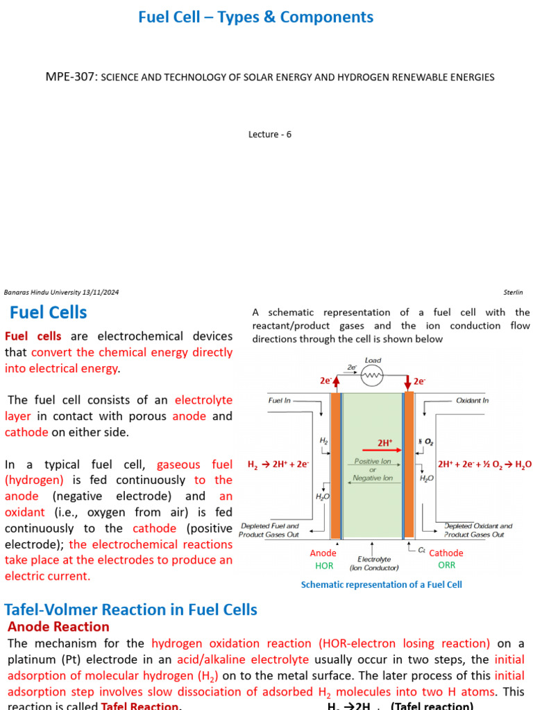 Fuel Cells and Its Types & Its Components | PDF | Fuel Cell ...