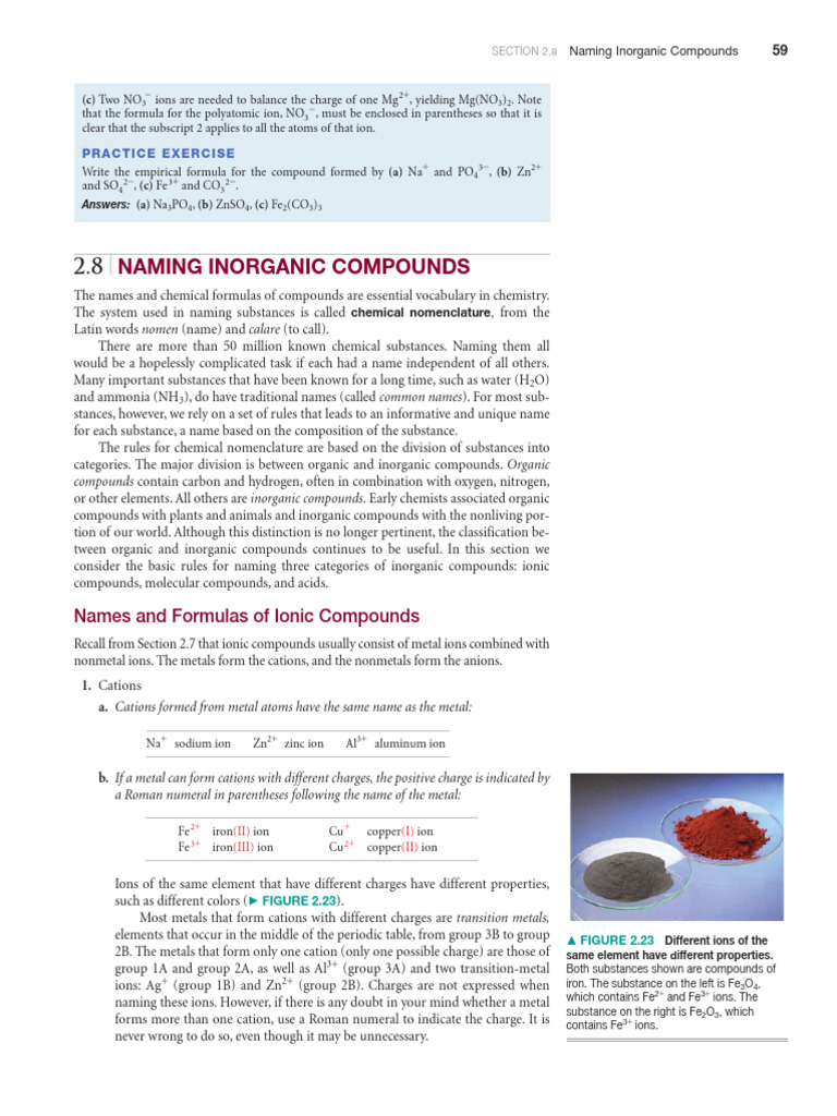 Naming Inorganic Compounds | PDF | Ion | Chemical Compounds