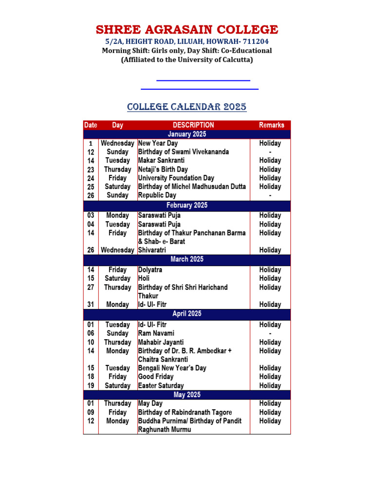 Holiday List 2025 | PDF | Holidays | Observances