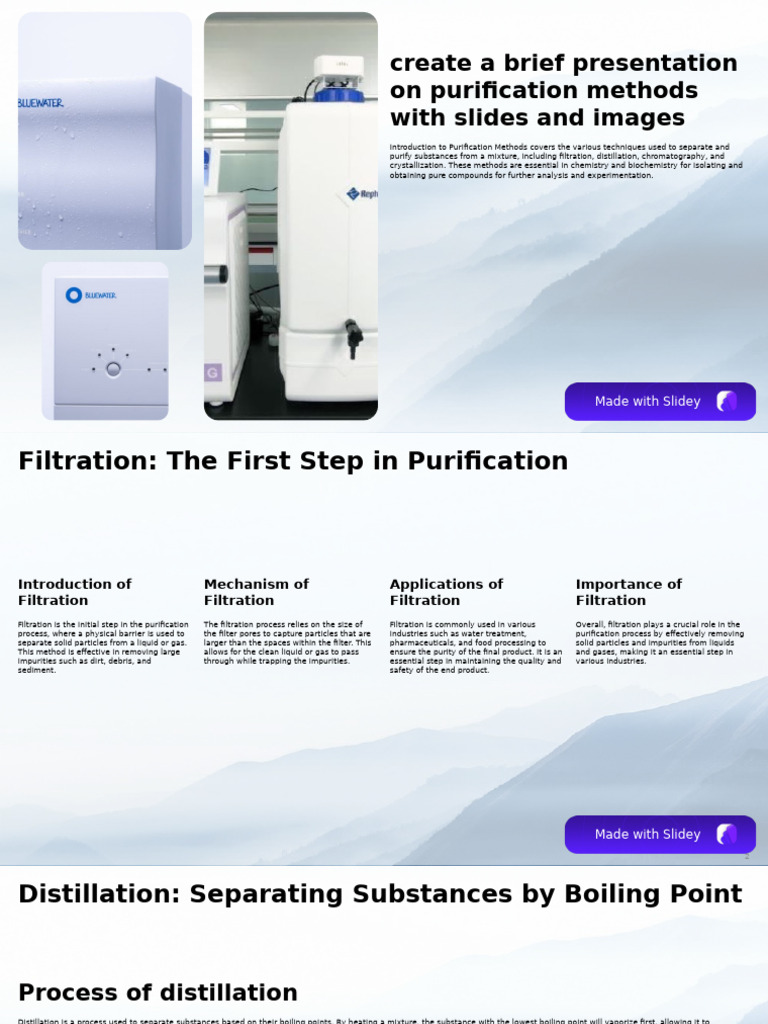 Presentation On Purification Methods With Slides and Images | PDF ...