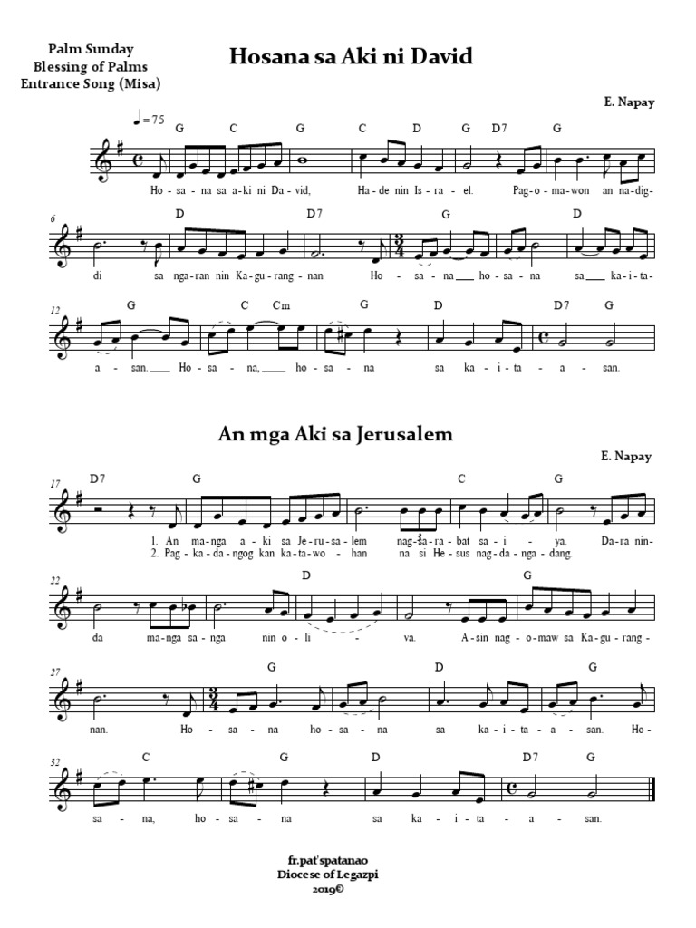 Hosana Sa Aki - An Mga Aki (PS) | PDF