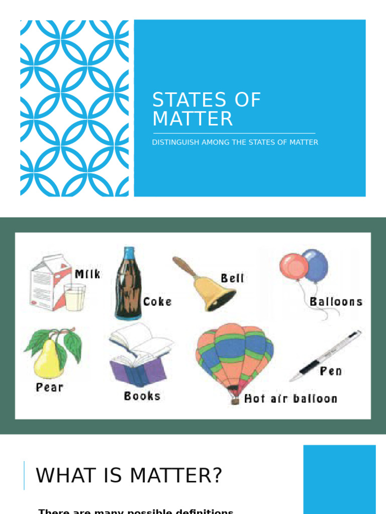 STATES OF MATTER FORM 1 | PDF | Matter | Liquids
