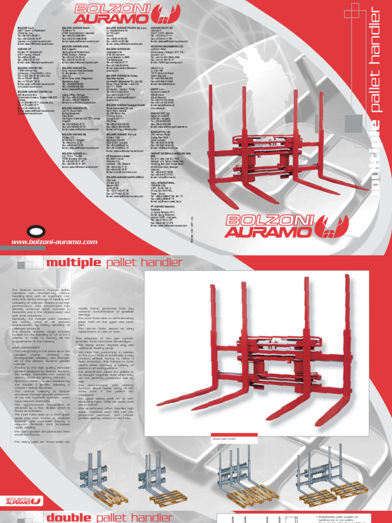 Folleto Multiple Pallet Handler | PDF | Pallet | Forklift