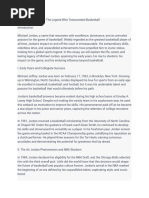 Michael Jordan Reading Comprehension Quiz | PDF | Social Science