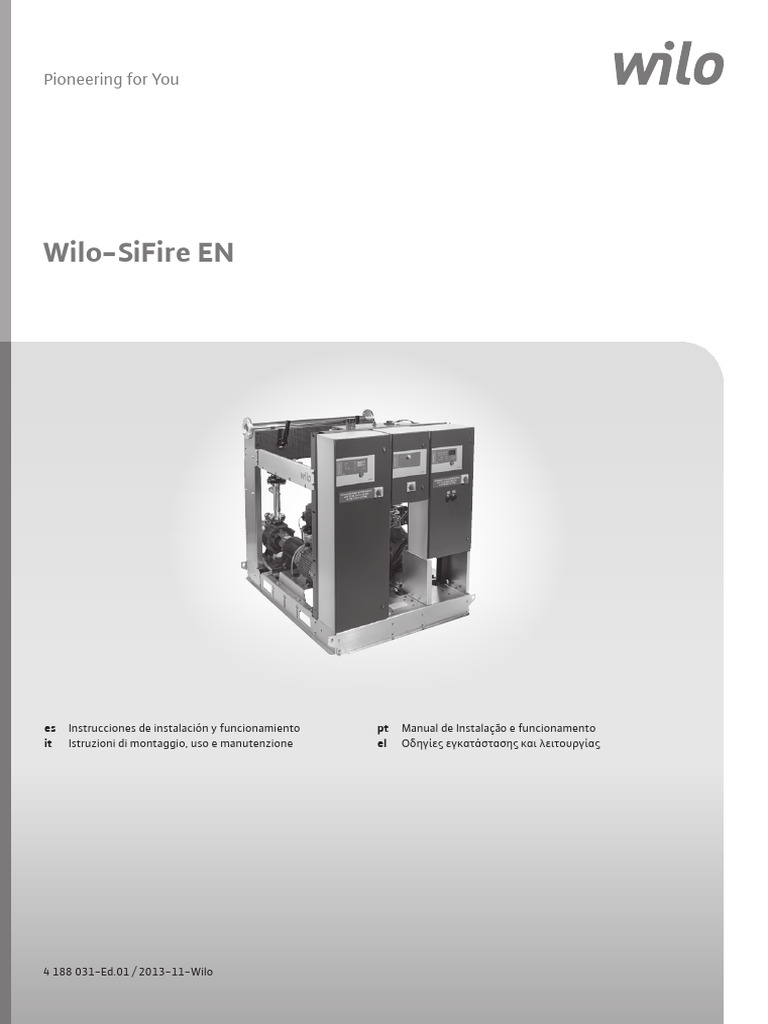 WILO - ΠΡΟΤΥΠΑ ΔΙΑΓΡΑΜΜΑΤΑ - ΤΟΠΟΘΕΤΗΣΗ SiFire | PDF