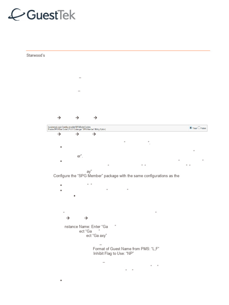 1. Starwood SPG Program Configuration Guide | PDF | Computer Network ...