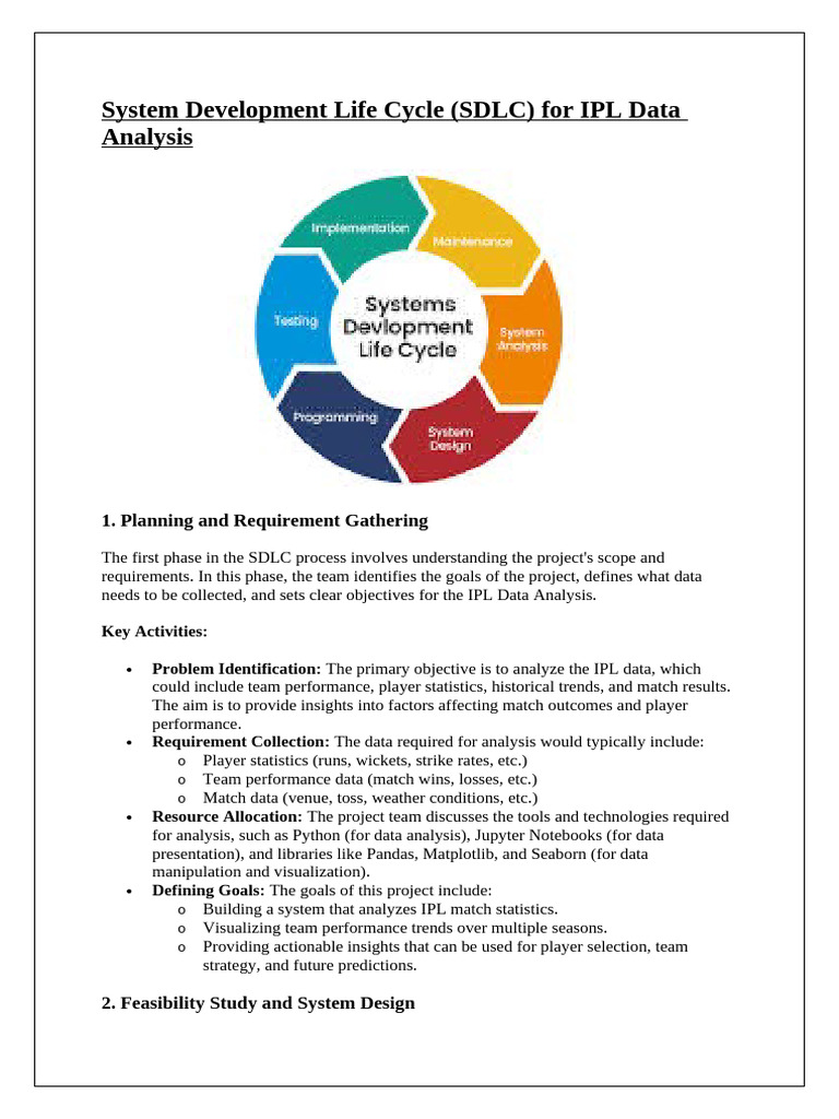 System Development Life Cycle | PDF | Data Analysis | Computing