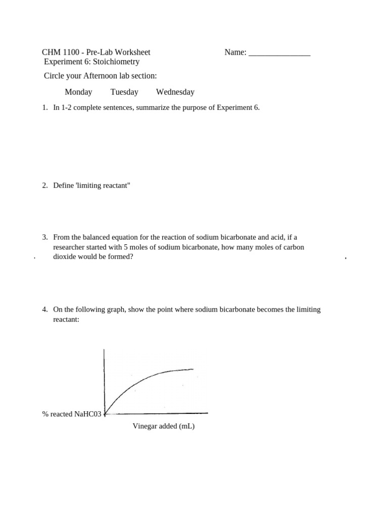 Chemistry Pre-Lab: Stoichiometry | PDF