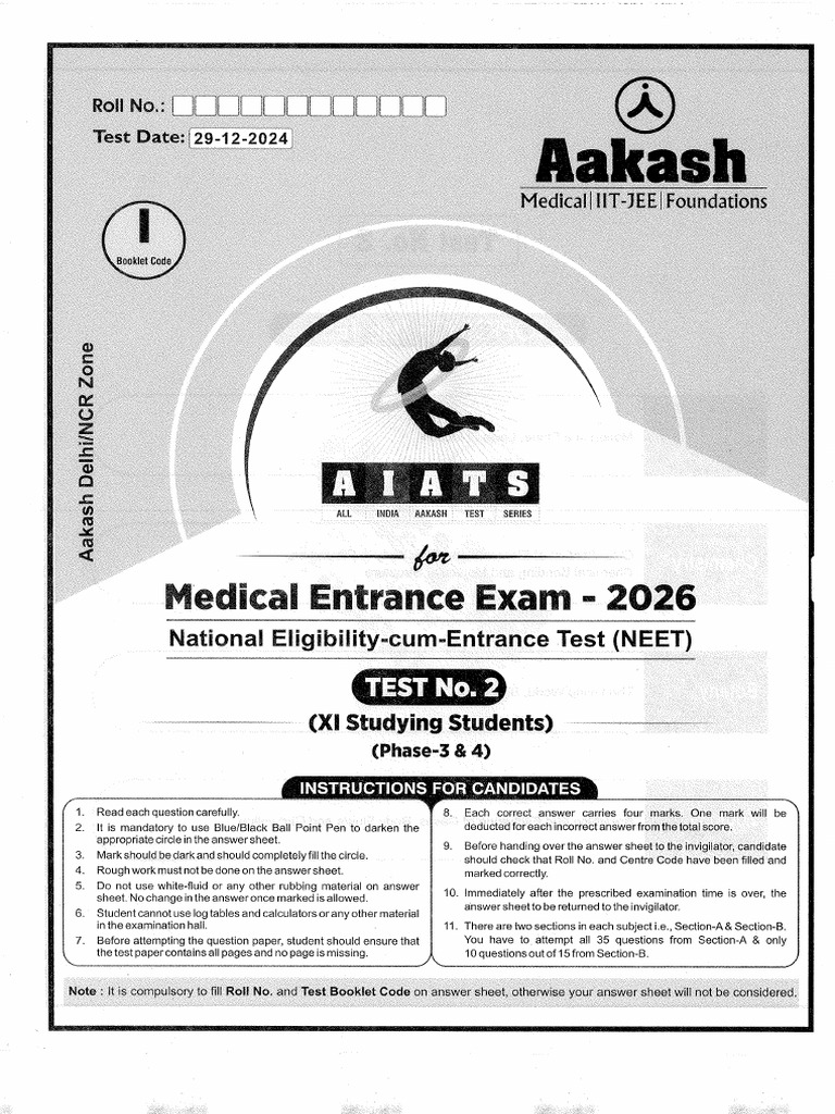 AIATS-2 - TYM - Phase 3&4 - 29.12.2024 - CODE I | PDF