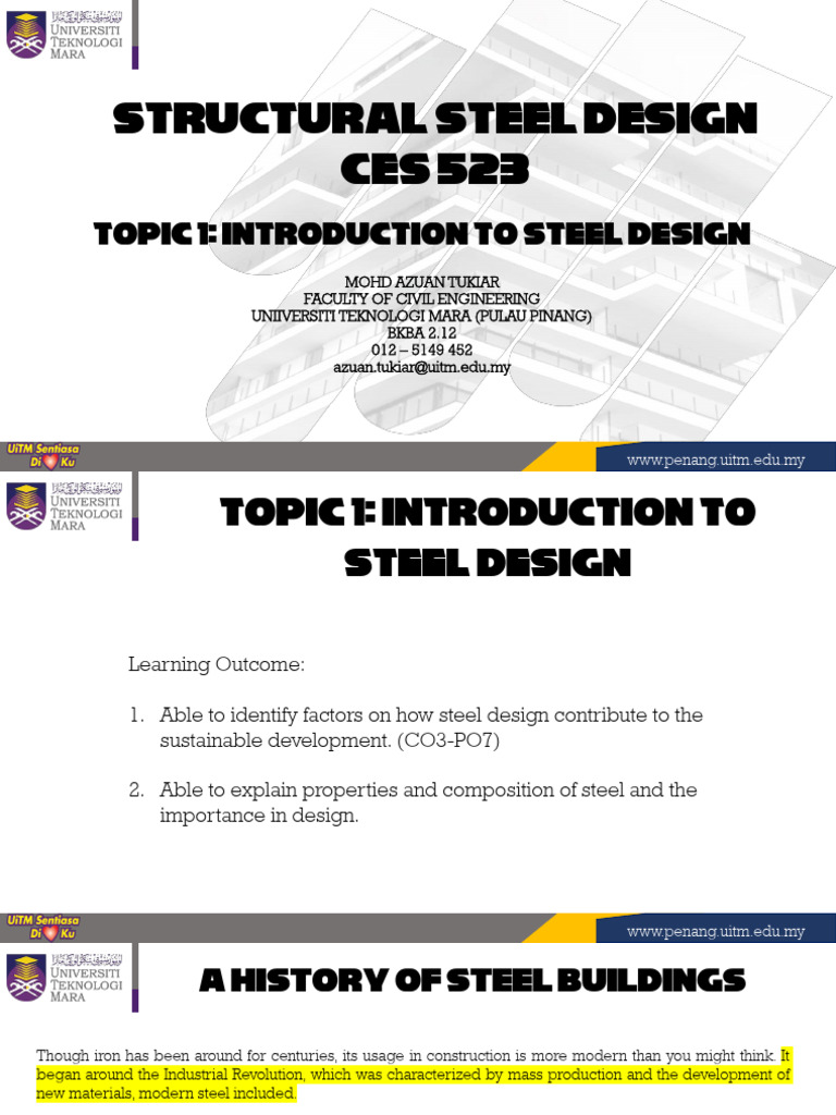 Introduction To Steel Design | PDF | Ductility | Materials Science