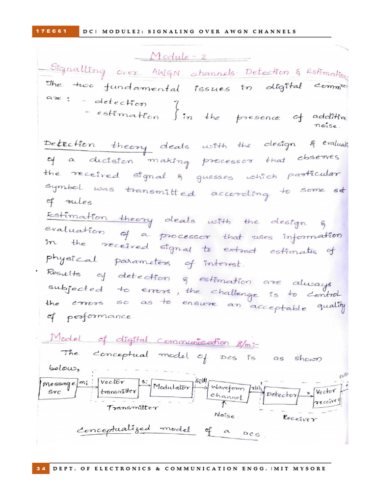 Module2-Signaling Over AWGN Channels | PDF | Electronics | Information ...