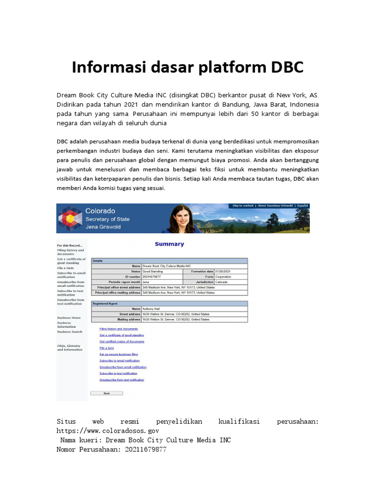 Informasi Dasar Platform DBC | PDF