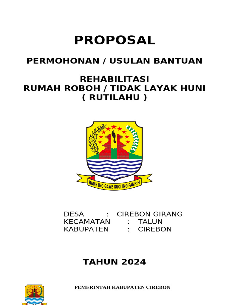 Usulan Rutilahu Desa Cirebon Girang 2024 | PDF