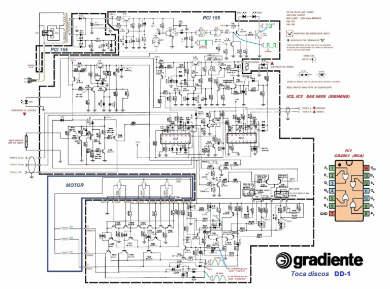 Tocadiscos GRADIENTE DD-1 (esquema editado) | PDF