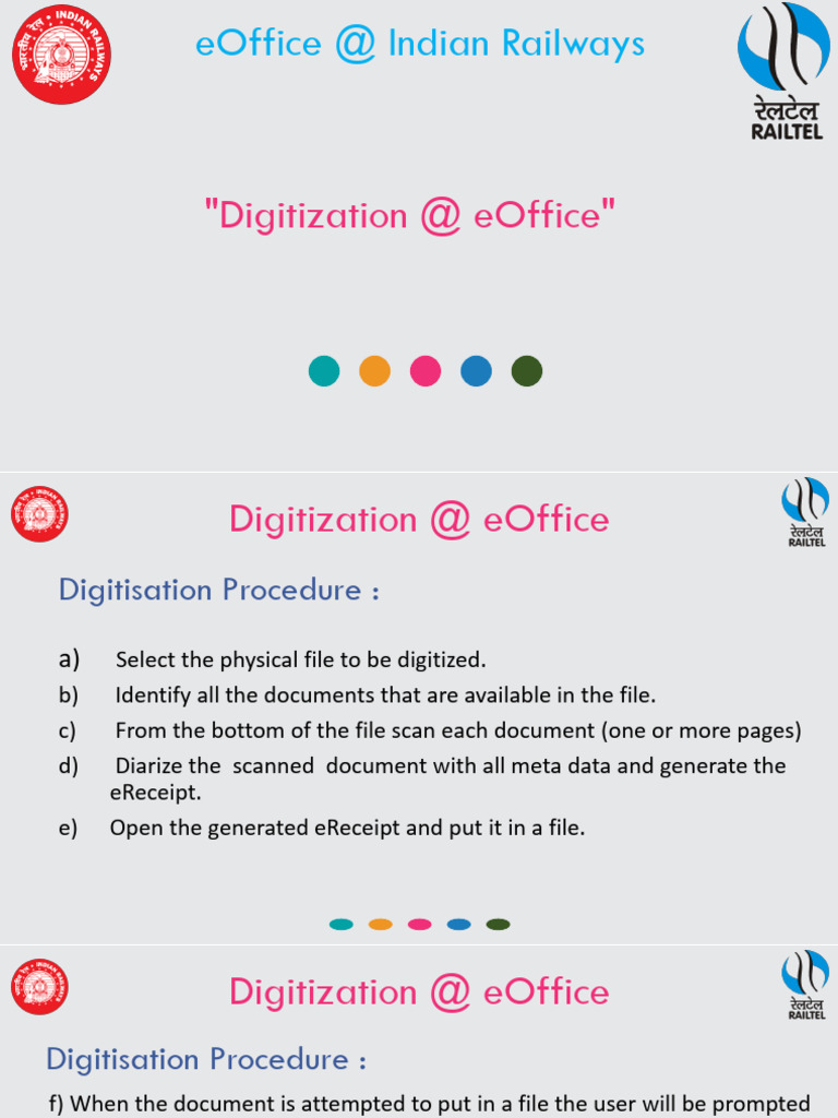 Digitization Frame Work at Eoffice | PDF | Metadata | Computer File