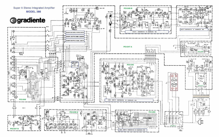 Amplificador Gradiente MODEL 366 E - G - U - A (Esquema) | PDF