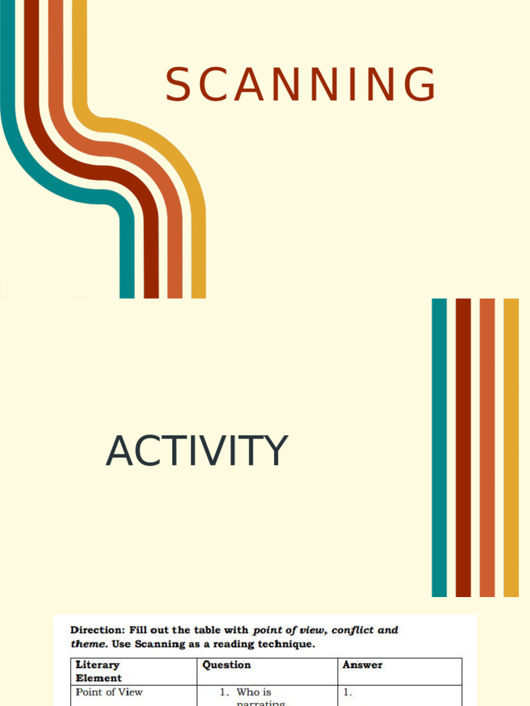 Lesson 1 2 Scanning | PDF