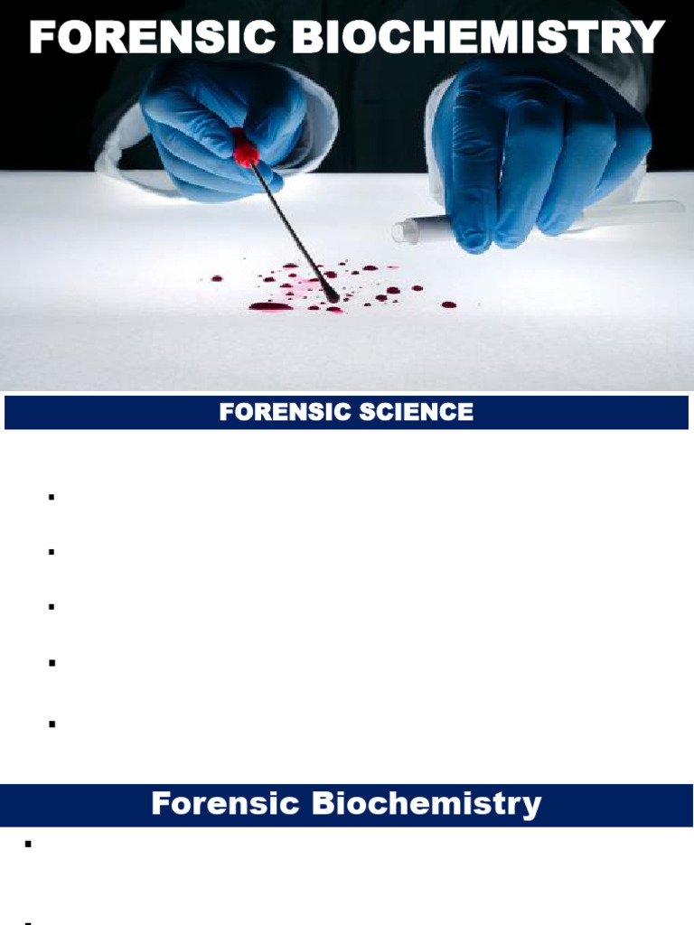 FORENSIC Biochemistry - 2024 | PDF | Immunoassay