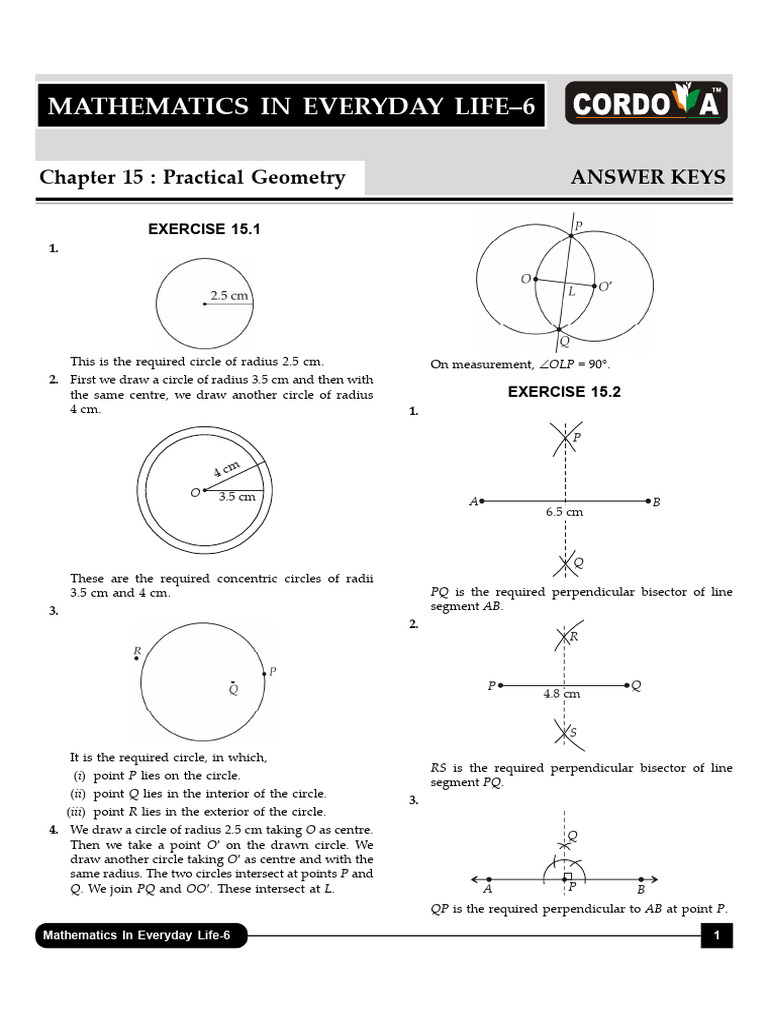 Lesson 15 | PDF | Perpendicular | Circle