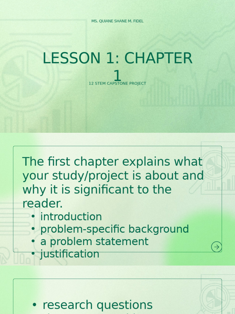 Capstone Lesson 1 Chapter 1 | PDF | Goal | Inventory