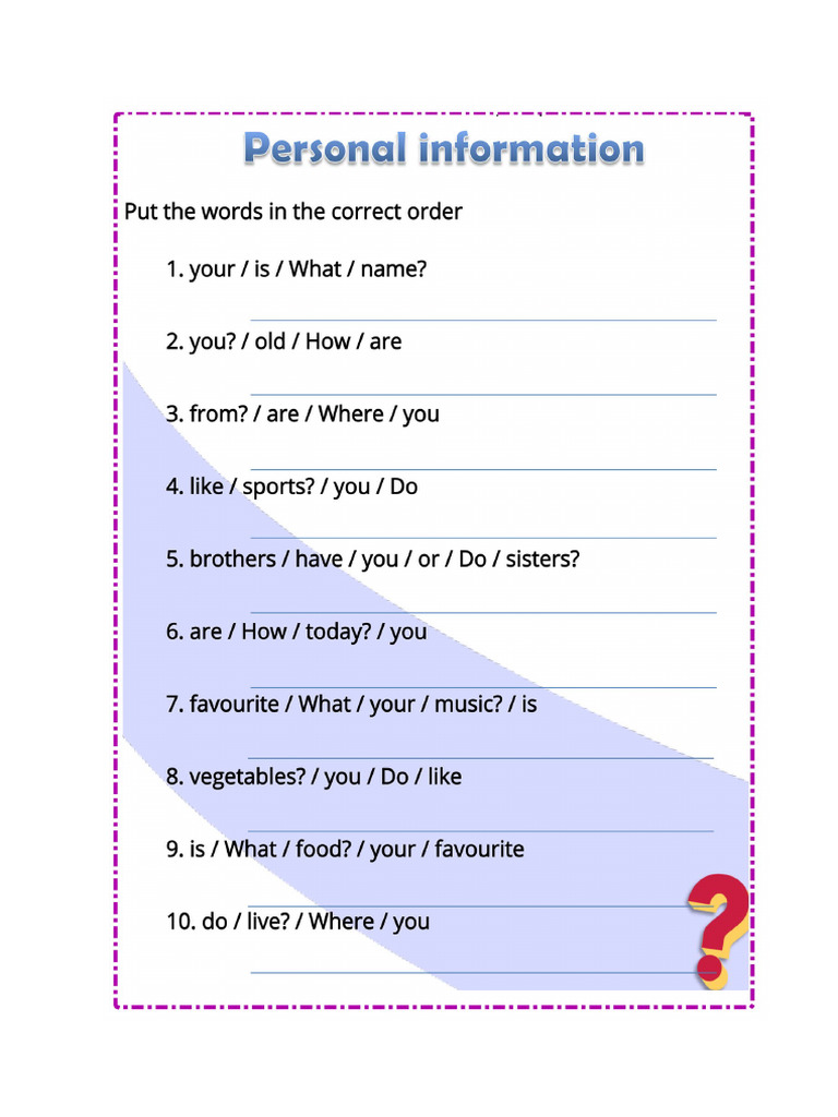 Personal Information | PDF