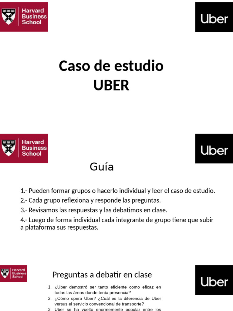 Estudio de Caso Uber: Debate Académico | PDF