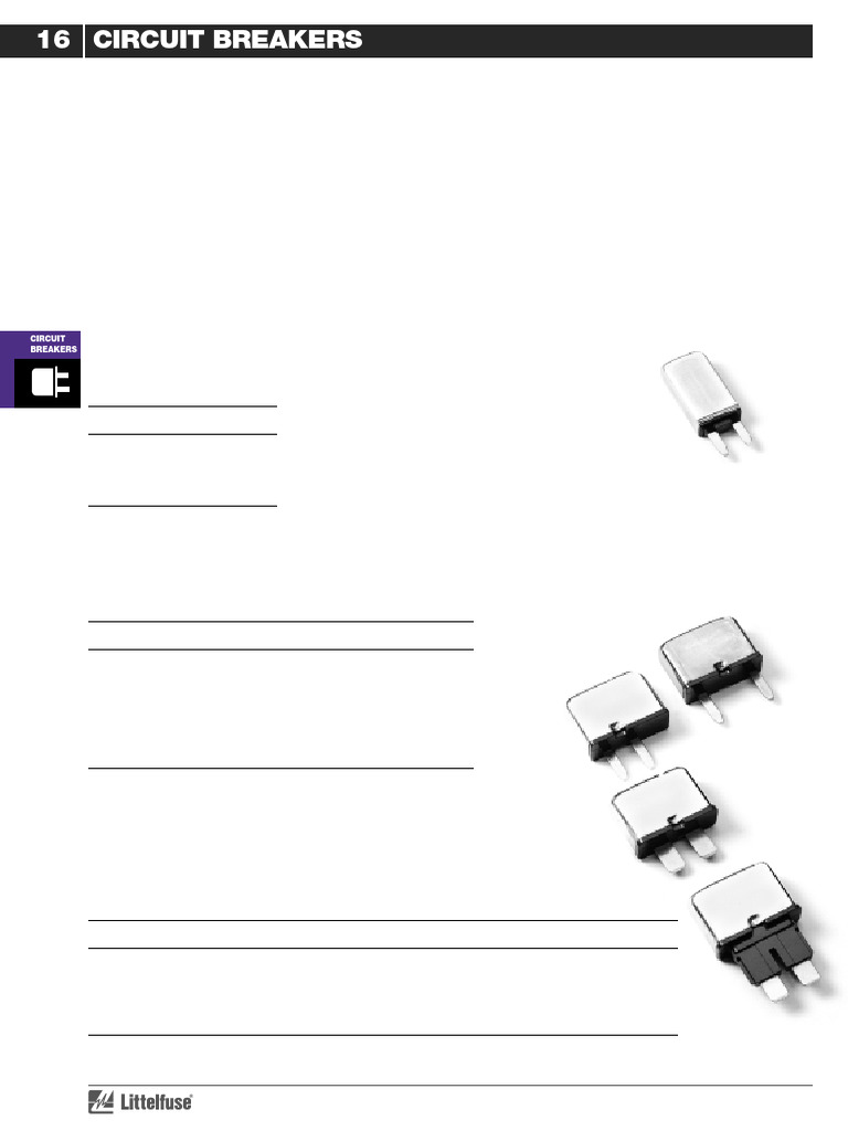 Littelfuse Aftermarket Circuit Breakers | PDF | Fuse (Electrical ...