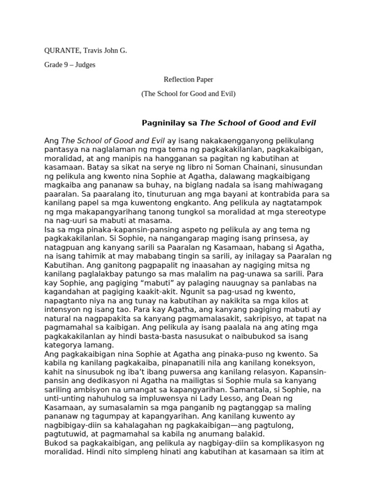 Reflection Paper in Esp 2 | PDF