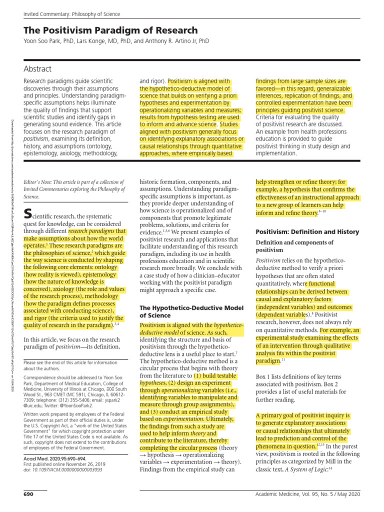 The - Positivism - Paradigm - of - Research.16 | PDF | Positivism | Science